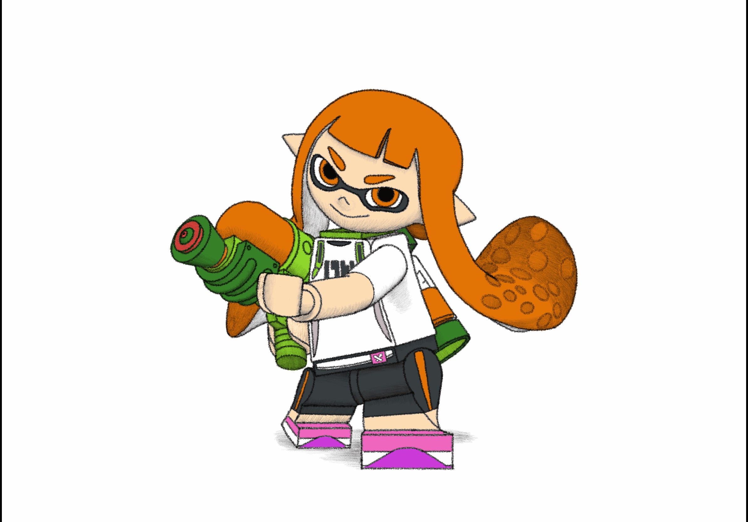 Brickified: Inkling (Super Smash Bros Ultimate) A3 Poster | The Brickifier